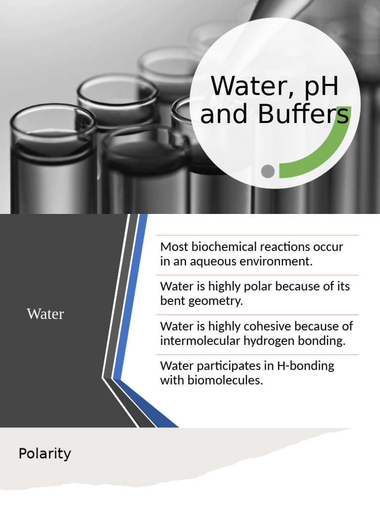 Water PH and Buffers | PDF | Acid | Ph