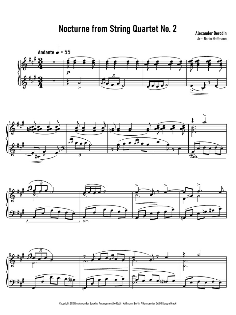 Nocturne - Score | PDF | Classical Music | Chamber Music