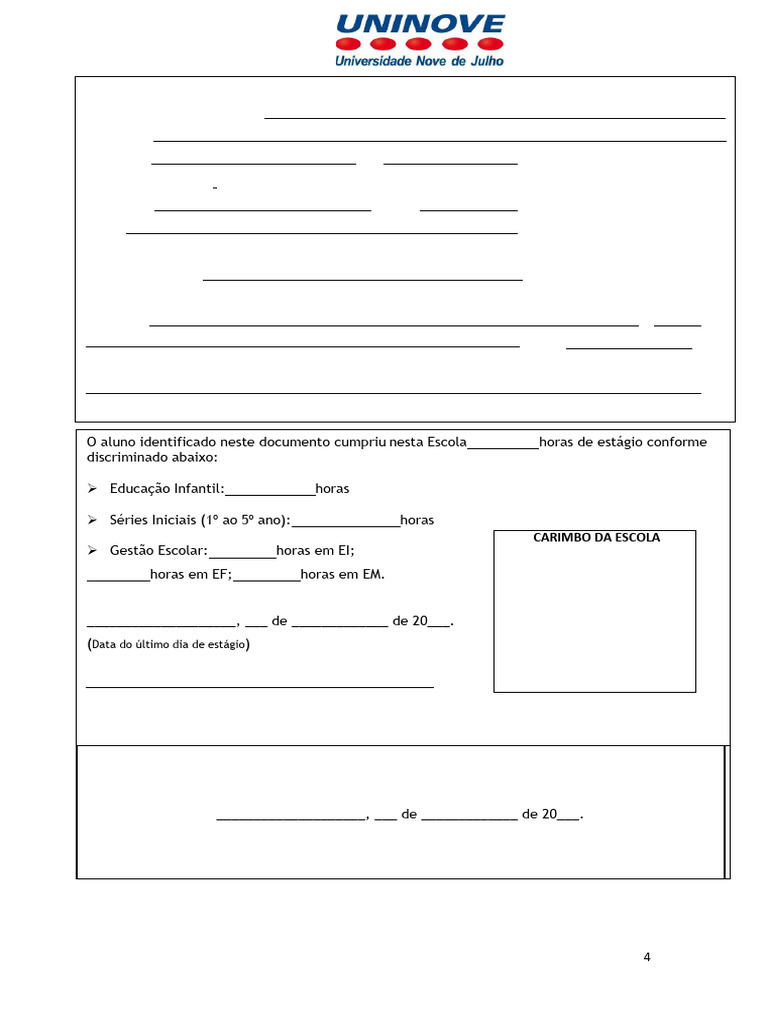 ficha-de-est-gio-pedagogia (1) | PDF