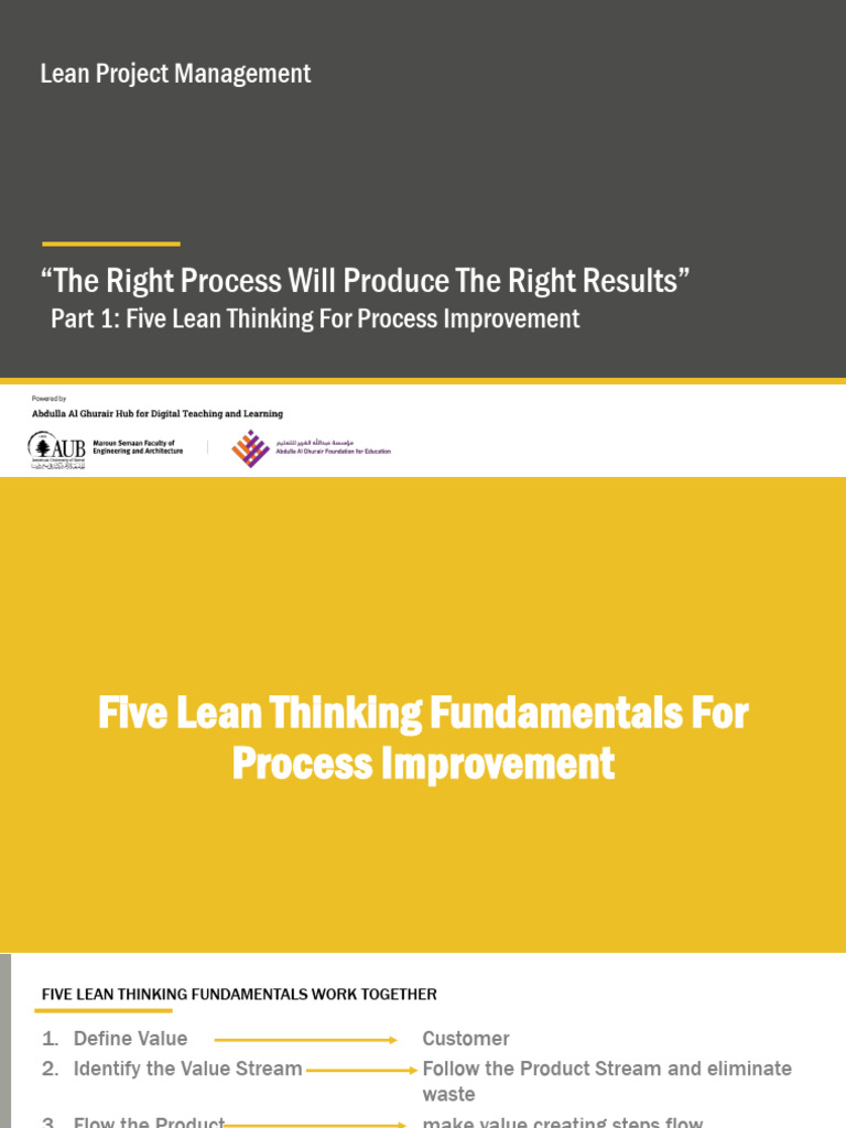 02.02.Five Lean Thinking Fundamentals For Process Improvement | PDF