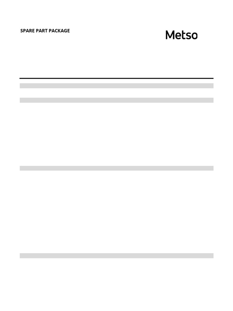 Spare Parts Proposal for Larox PF Filter | PDF | Filtration | Input/Output