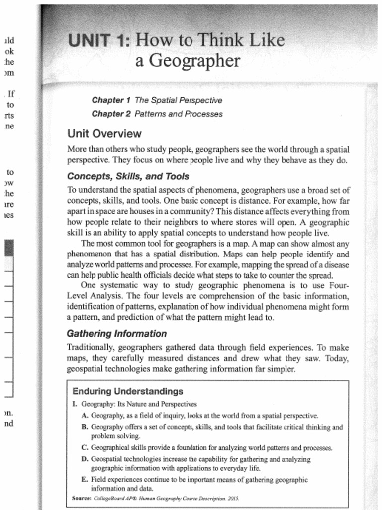 Chapter 1 How To Think Like A Geographer | PDF