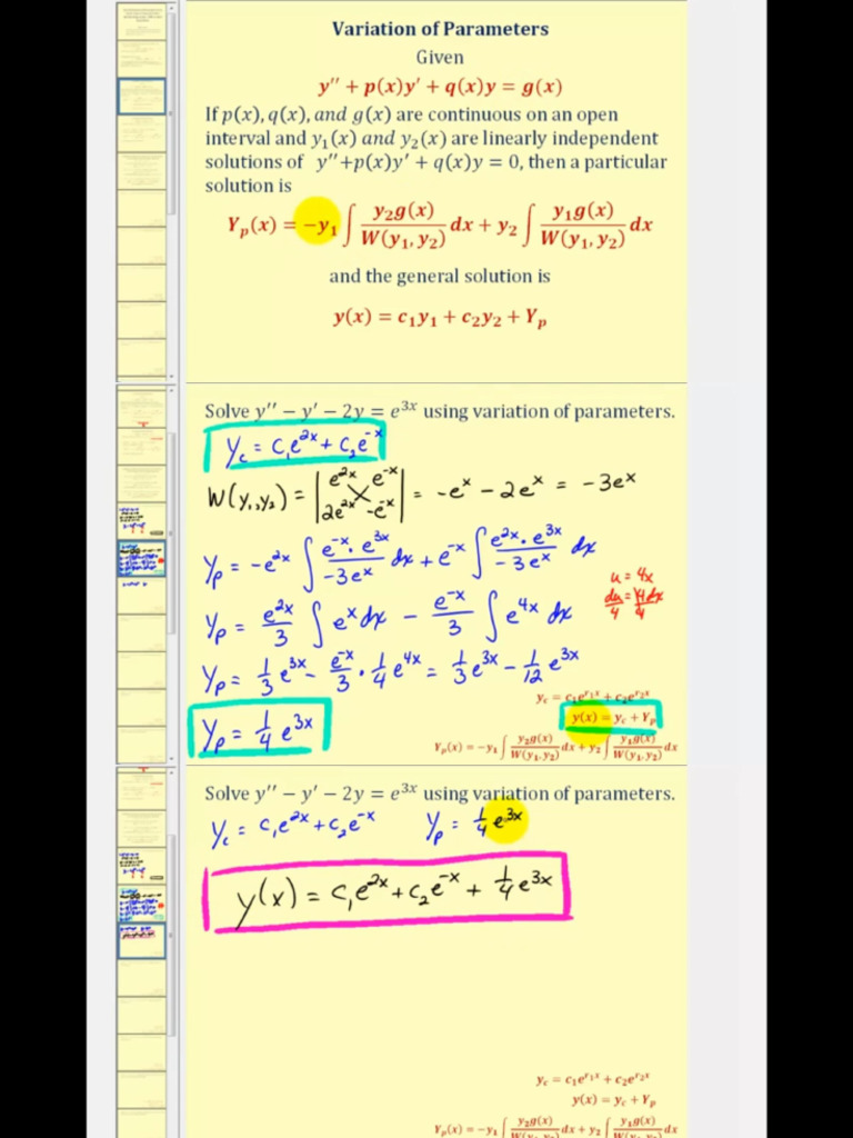 Variation of Parameter | PDF