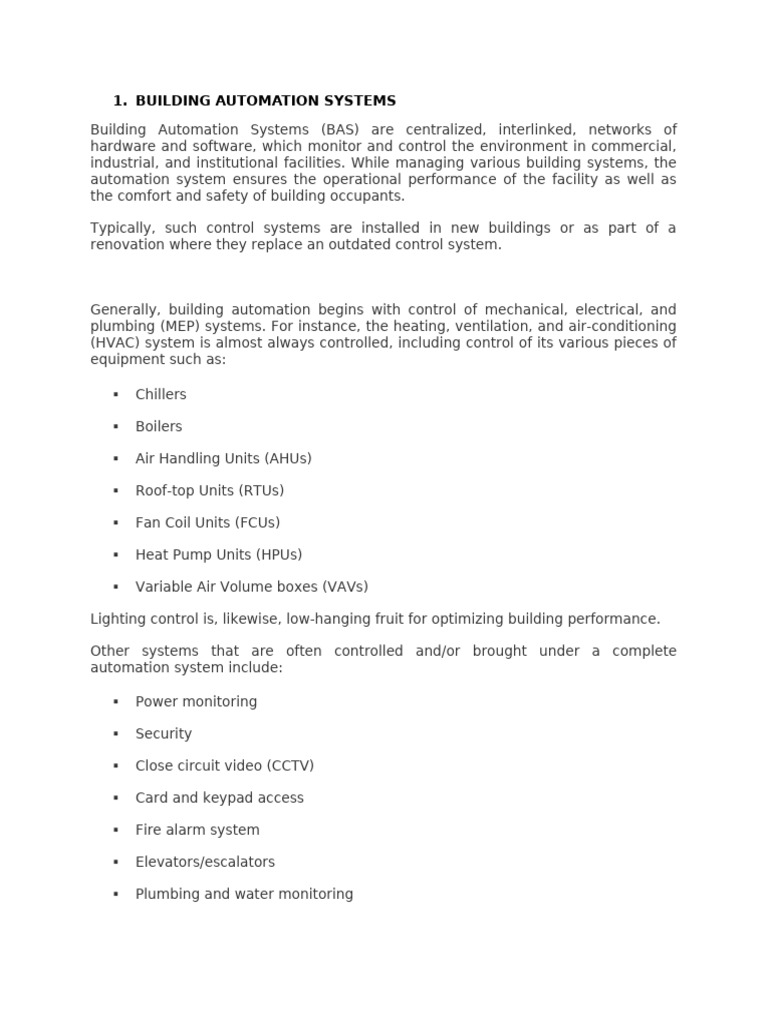 Understanding Building Automation and Control Systems | PDF | Building Automation | Programmable ...