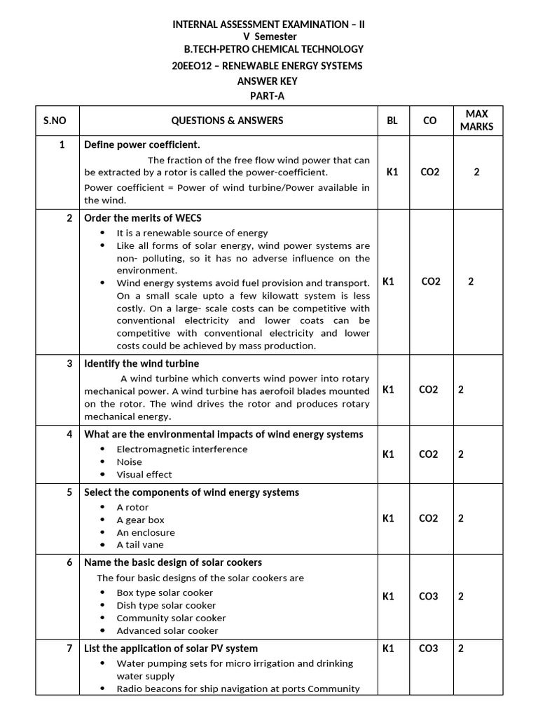 iae ii ans key | PDF | Photovoltaic System | Photovoltaics