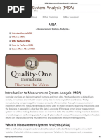 Measurement System Analysis (MSA) | PDF | Accuracy And Precision | Measurement