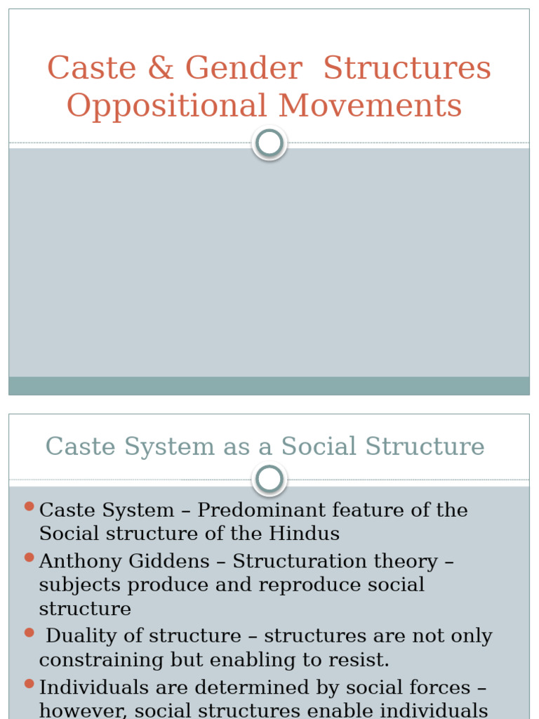 Caste Gender Structures - Oppositional Discourses | PDF | Bhakti Movement | Dalit