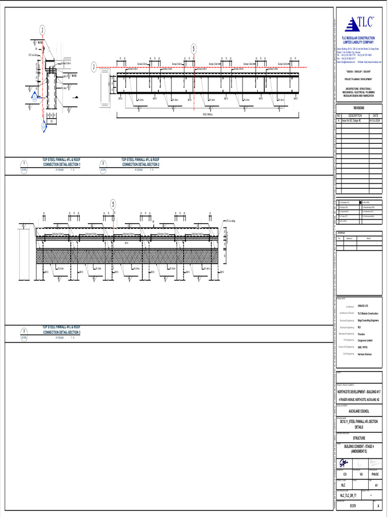 HLC - TLC - DR - 77-S1379-BC10,11 - STEEL FINWALL 4FL SECTION DETAILS ...