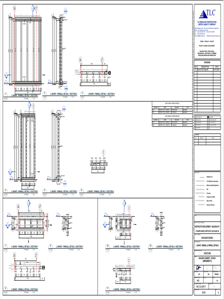 HLC - TLC - DR - 77-S1376-L SHAPE - NIBWALL & FINWALL DETAILS-Rev-A | PDF