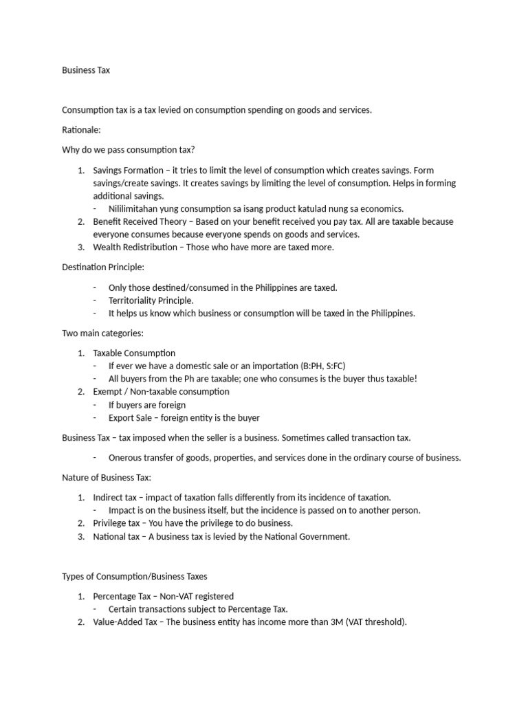 Business Tax | PDF