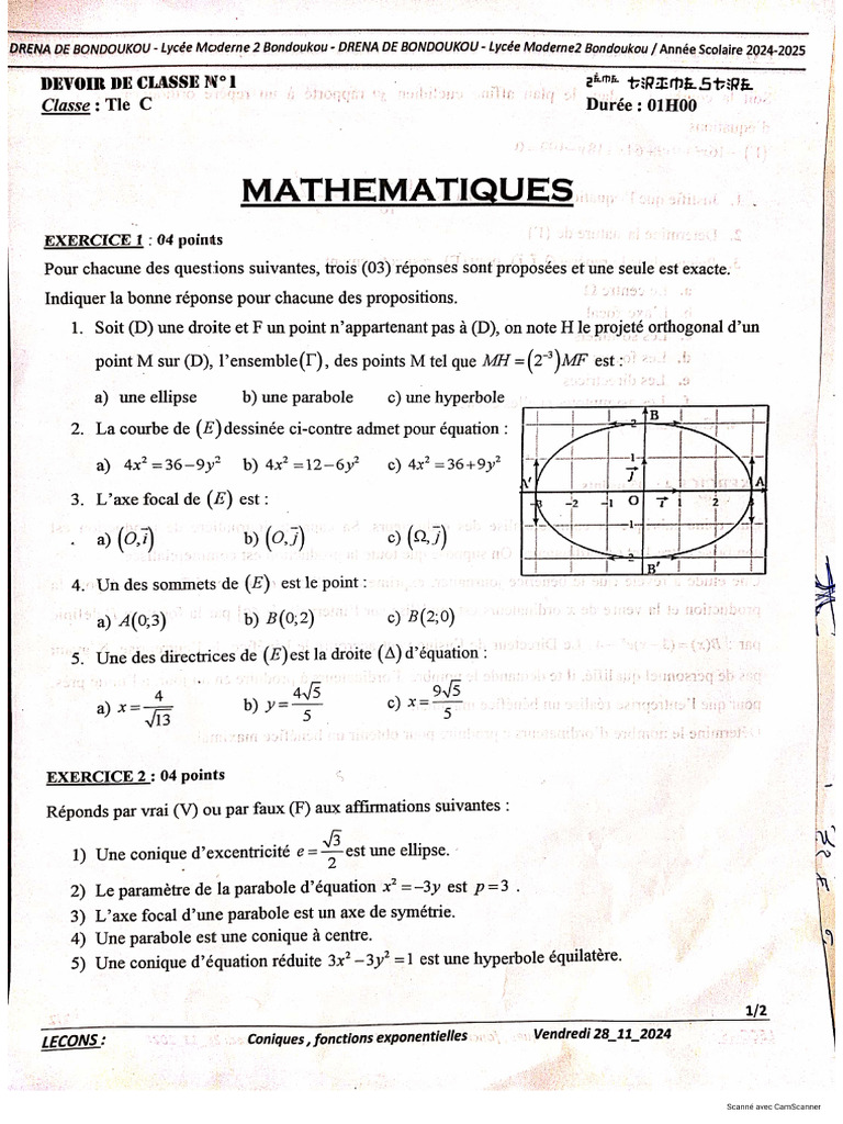 Conique Et Expo | PDF