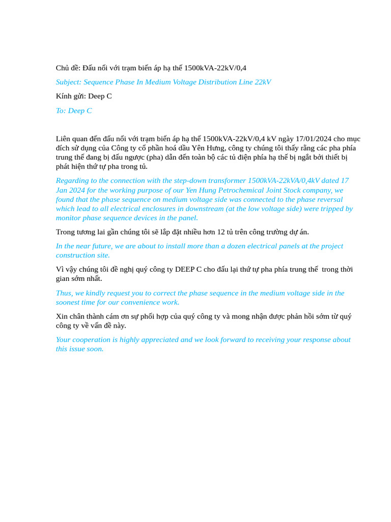 (Phase Connection) Draft Letter To Deep C | PDF