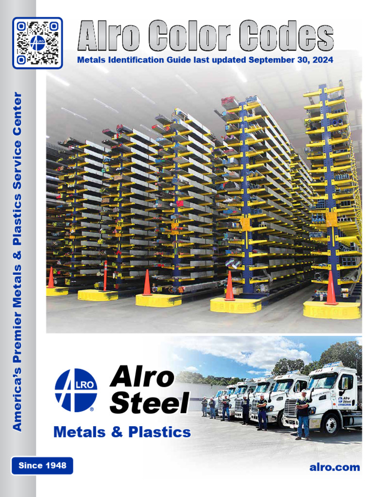 Alro Steel Color Codes and Catalog | PDF | Pipe (Fluid Conveyance) | Metals