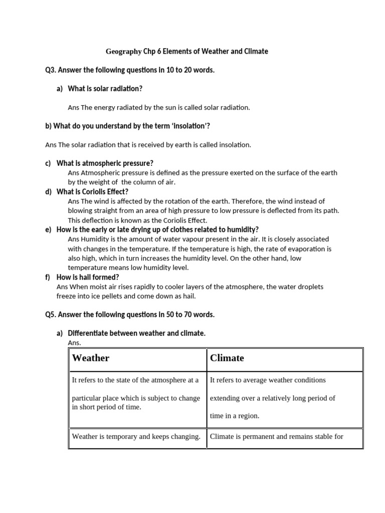 Weather and Climate Fundamentals | PDF | Atmosphere Of Earth | Wound