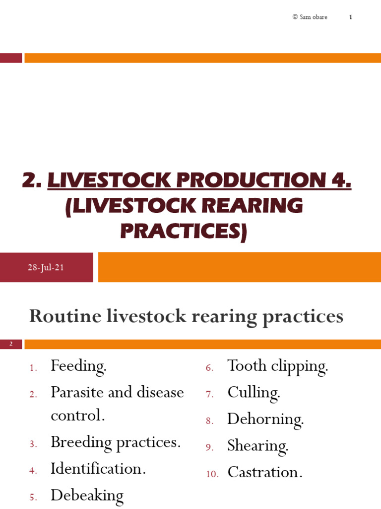 2. Livestock Rearing Practices. | PDF | Honey Bee | Beehive