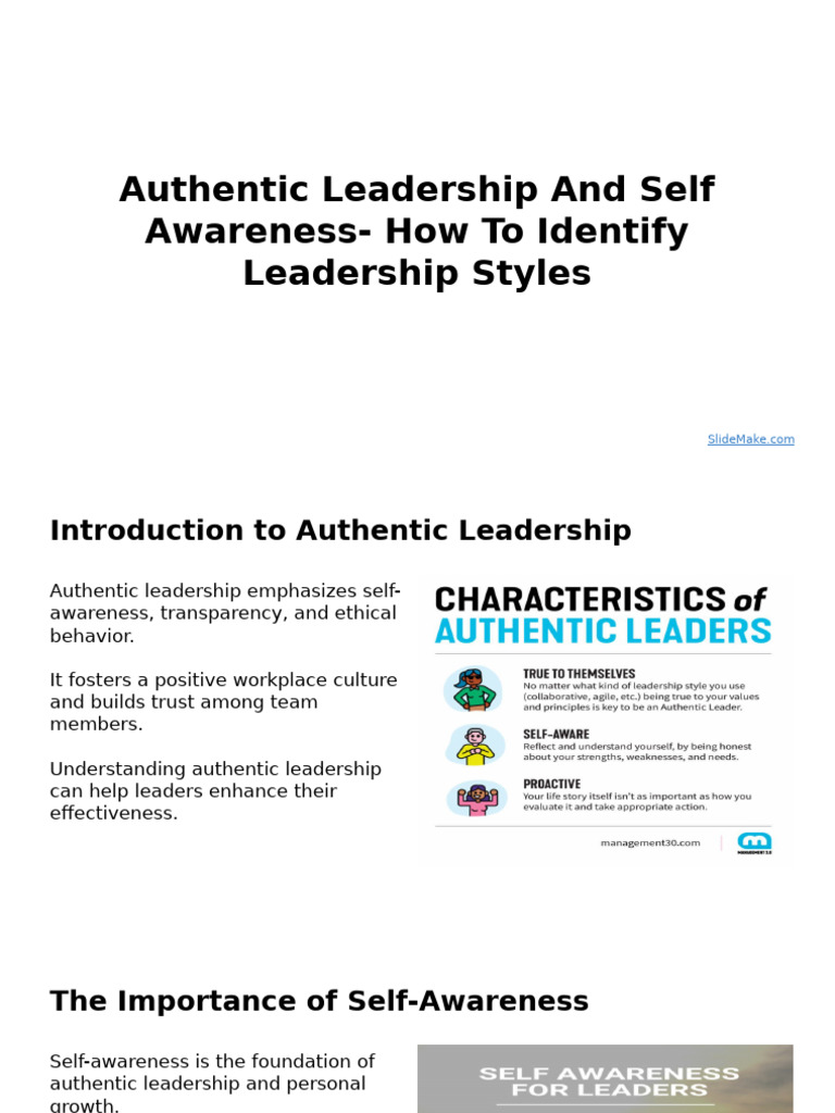 Authentic Leadership and Self Awareness- How to Identify Leadership ...