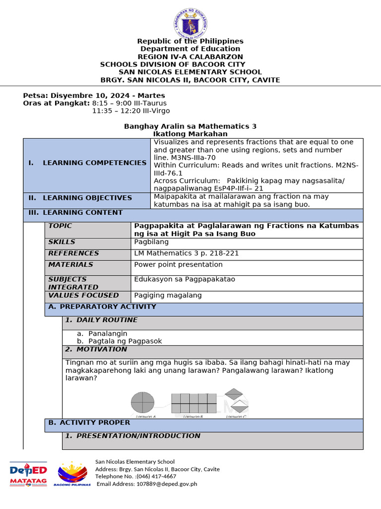 Math-3-Quarter-3-Week 1-Dec 10 | PDF