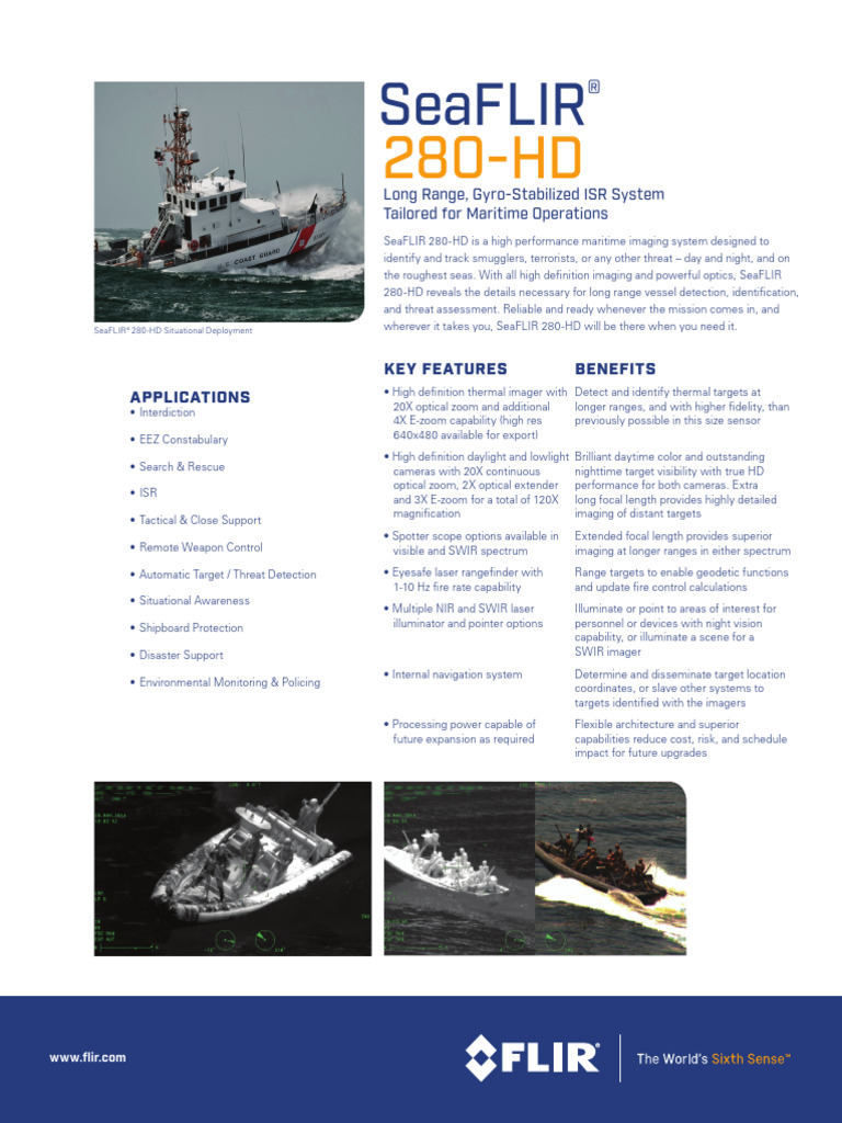 Seaflir 280HD Datasheet - US | PDF | Infrared | Optics
