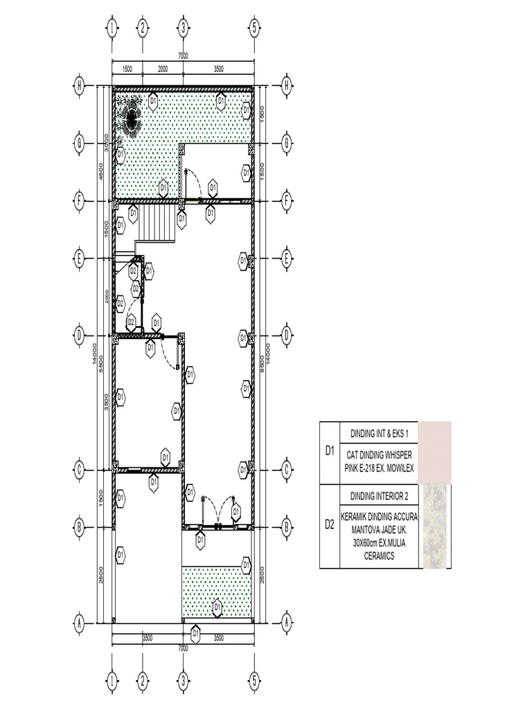 DENAH POLA DINDING LT 1 | PDF