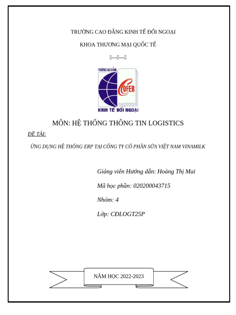 HTTT LOG VINAMILK | PDF