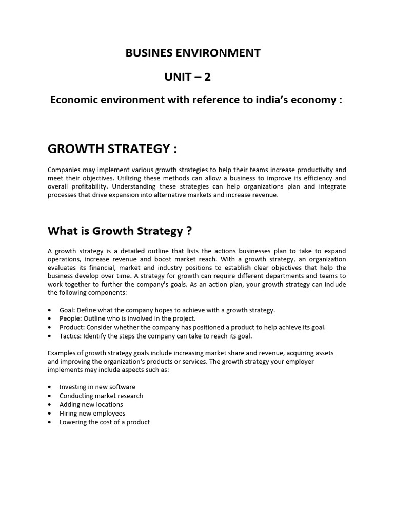 Business Environment Unit 2 - Edited | PDF | Mergers And Acquisitions ...