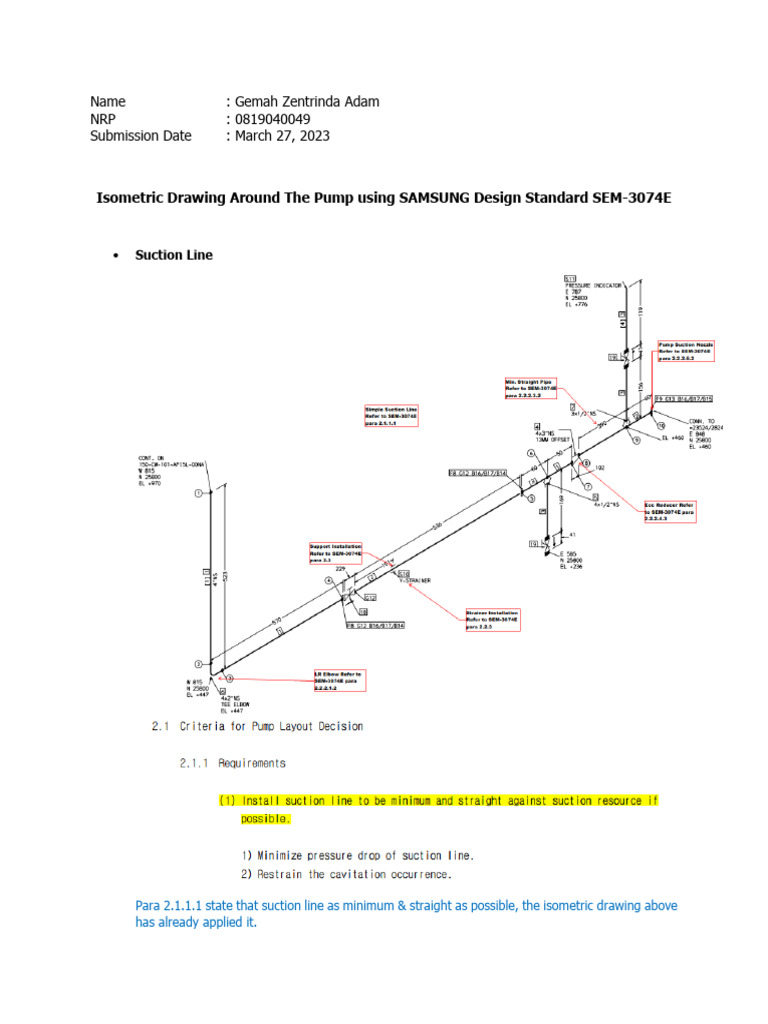 Isometric Arround Pump Based On SAMSUNG | PDF | Pump | Continuum Mechanics