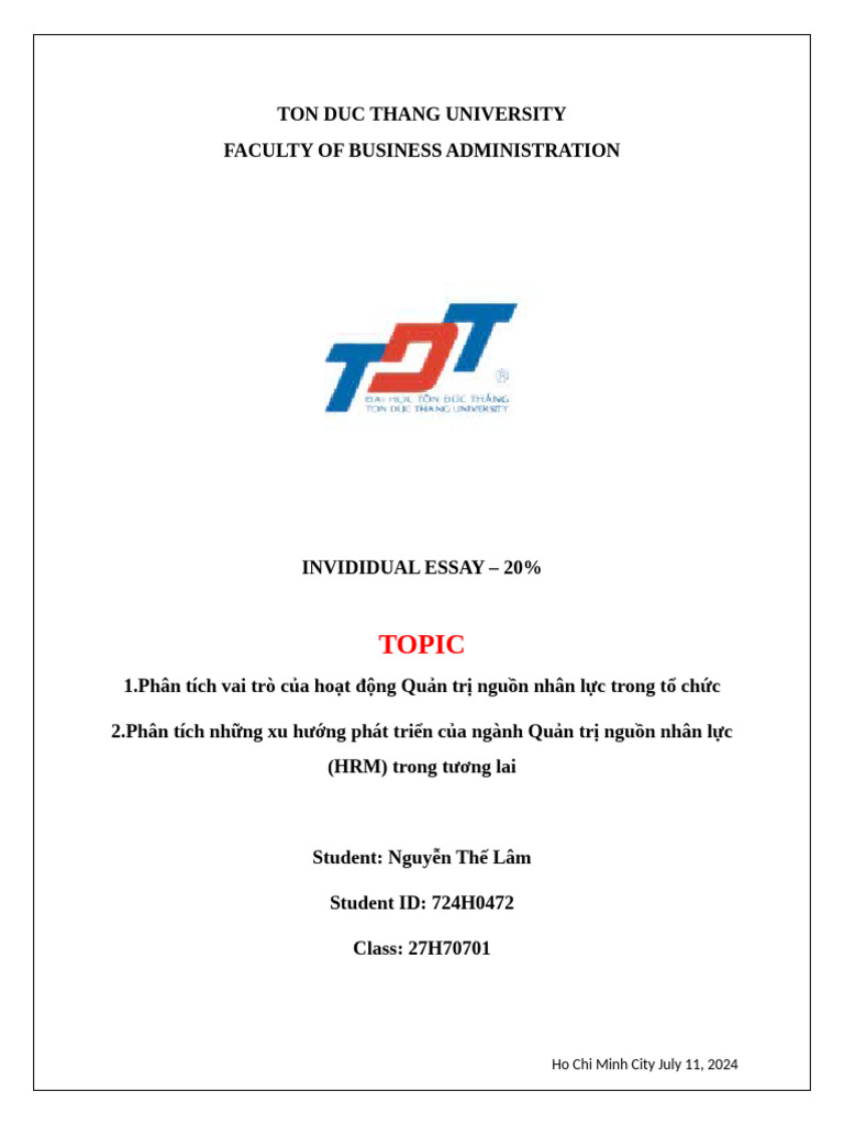 TON DUC THANG UNIVERSITY v2 | PDF