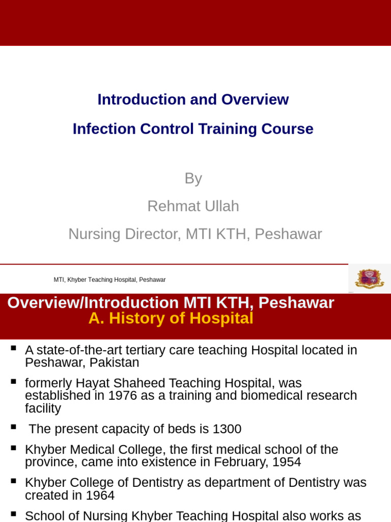 1 Introduction & Overview Program.pptx | PDF | Hospital Acquired Infection | Infection