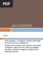 Ash Content Determination | PDF | Soil | Minerals