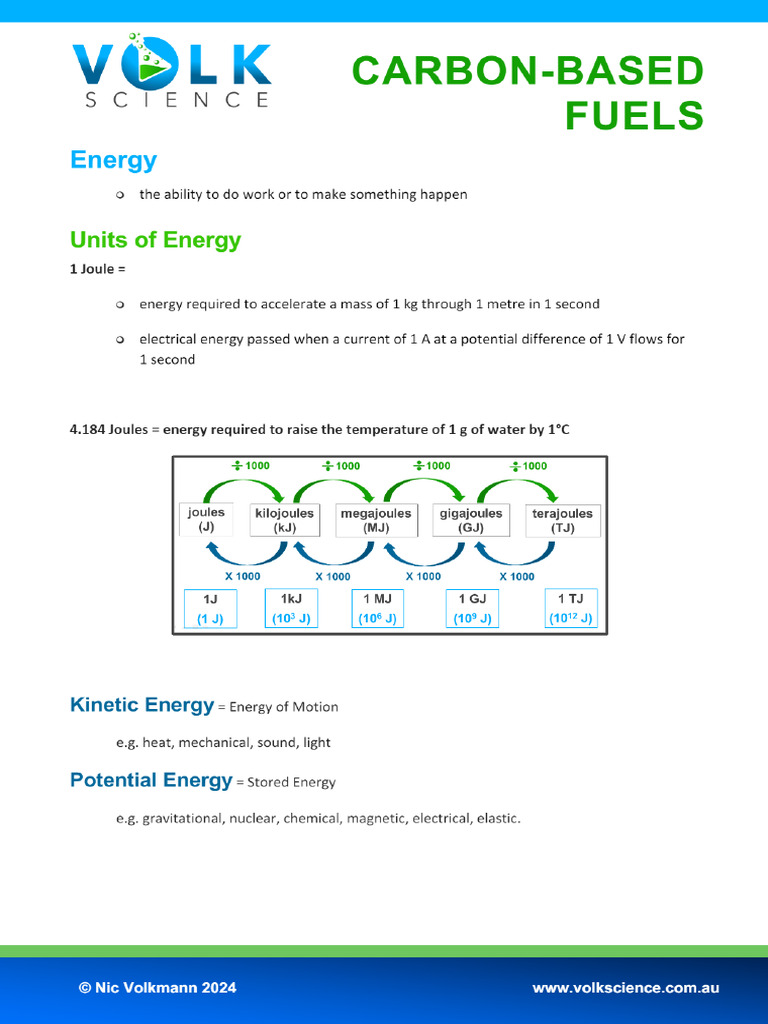 Carbon-Based Fuels Summary | PDF