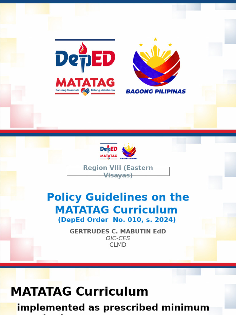 Final MATATAG Policy Guidelines | PDF | Educational Assessment | Curriculum