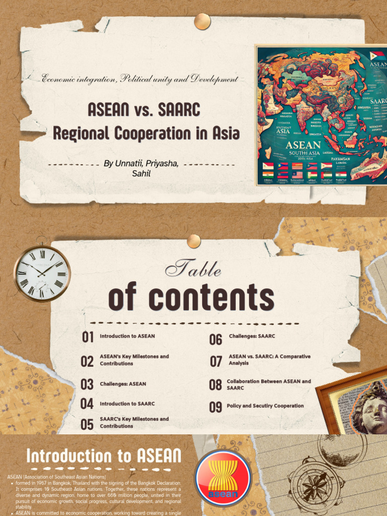 ASEAN vs. SAARC Regional Cooperation in Asia | PDF | Asean Free Trade ...