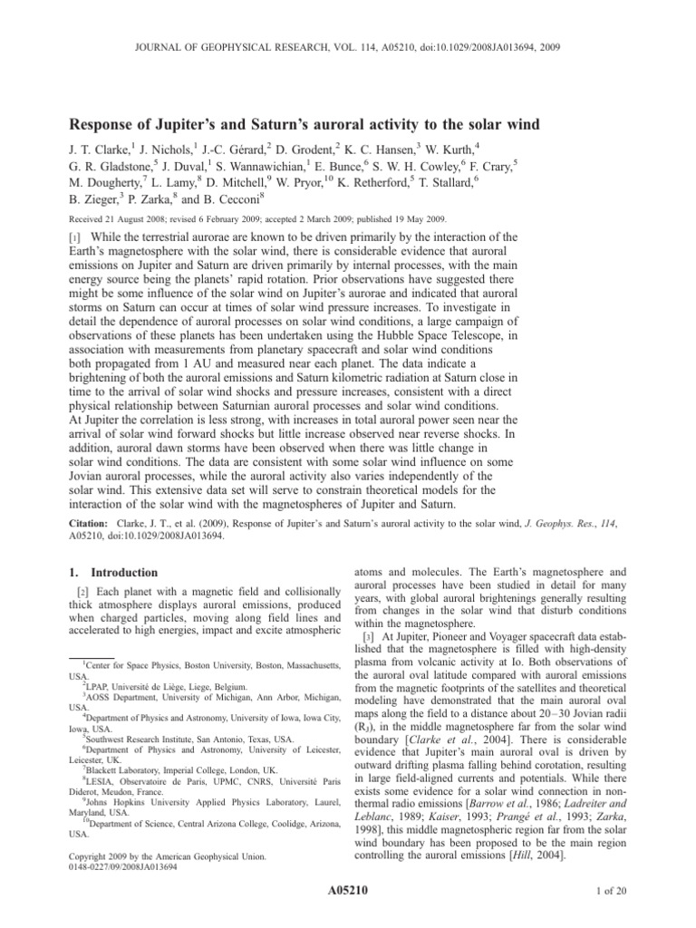 Journal of Geophysical Research Space Physics - 2009 - Clarke ...