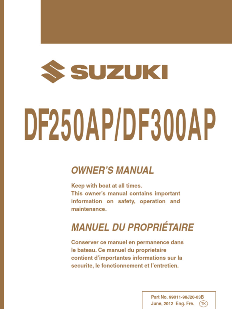 Suzuki DF250AP-300AP | PDF | Gasoline | Motor Oil