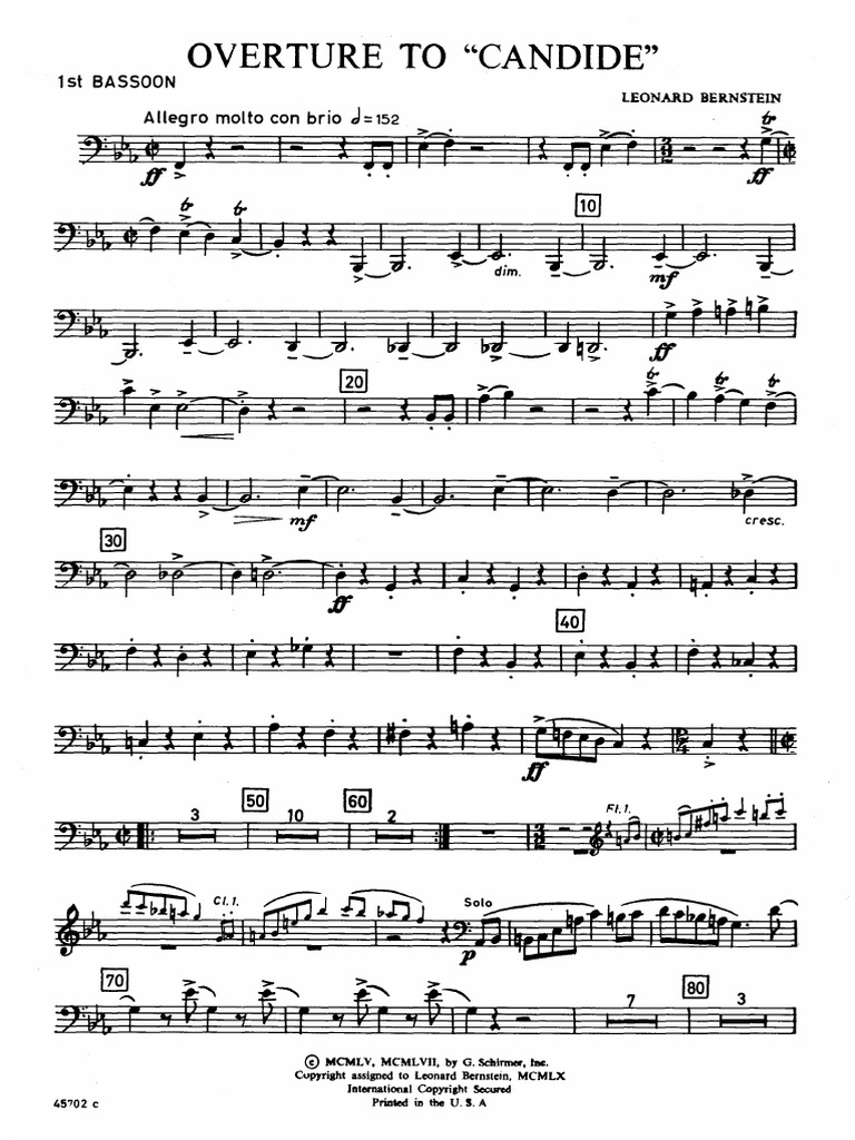 Bernstein - Candide - bassoons | PDF