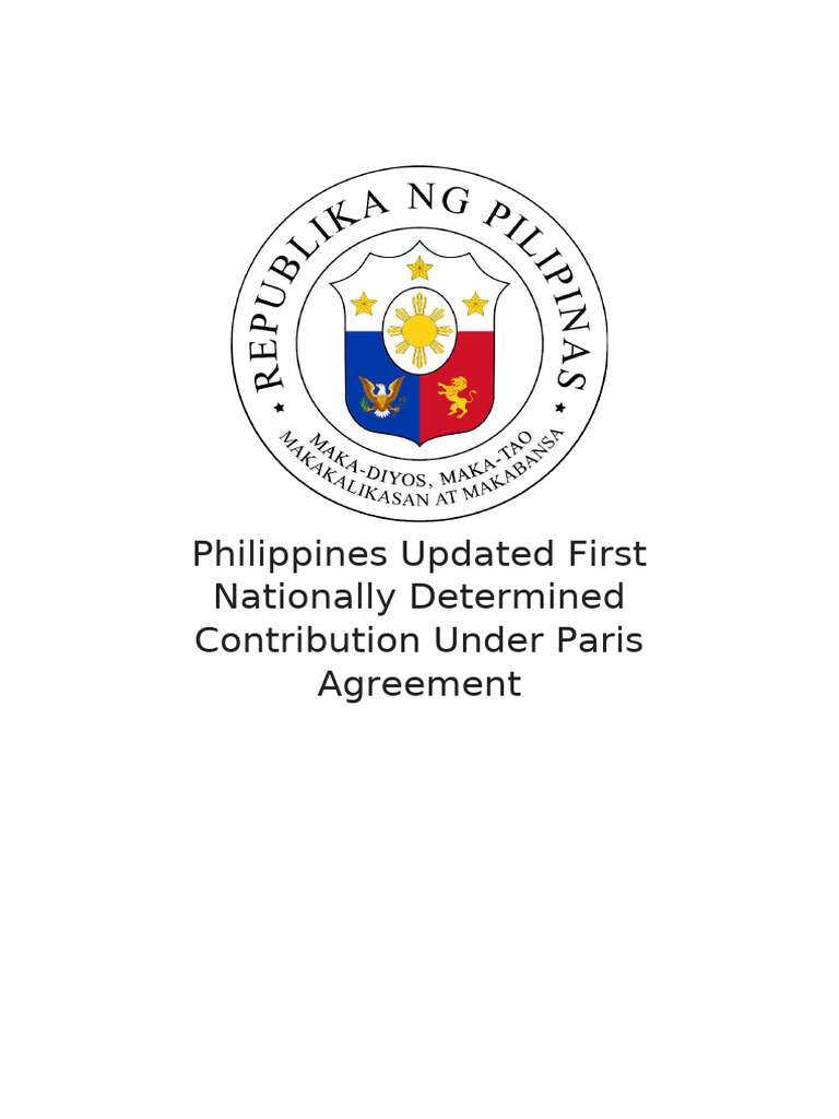 Philippines Updated First Nationally Determined Contribution Under ...