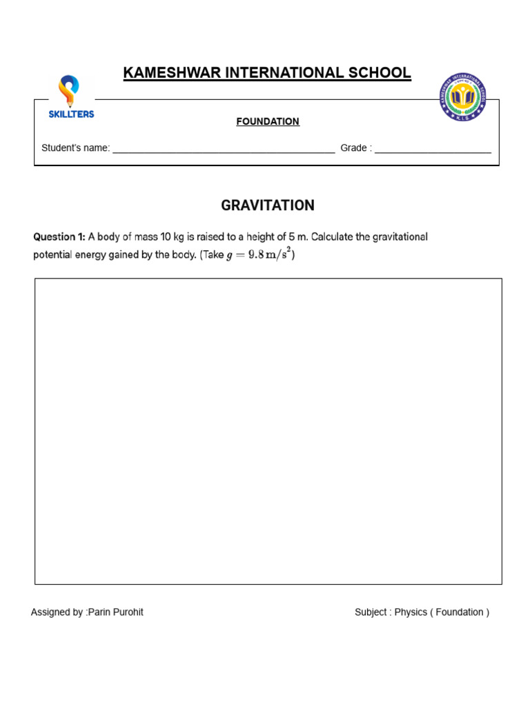 Class 9 - Phy - Gravitation | PDF
