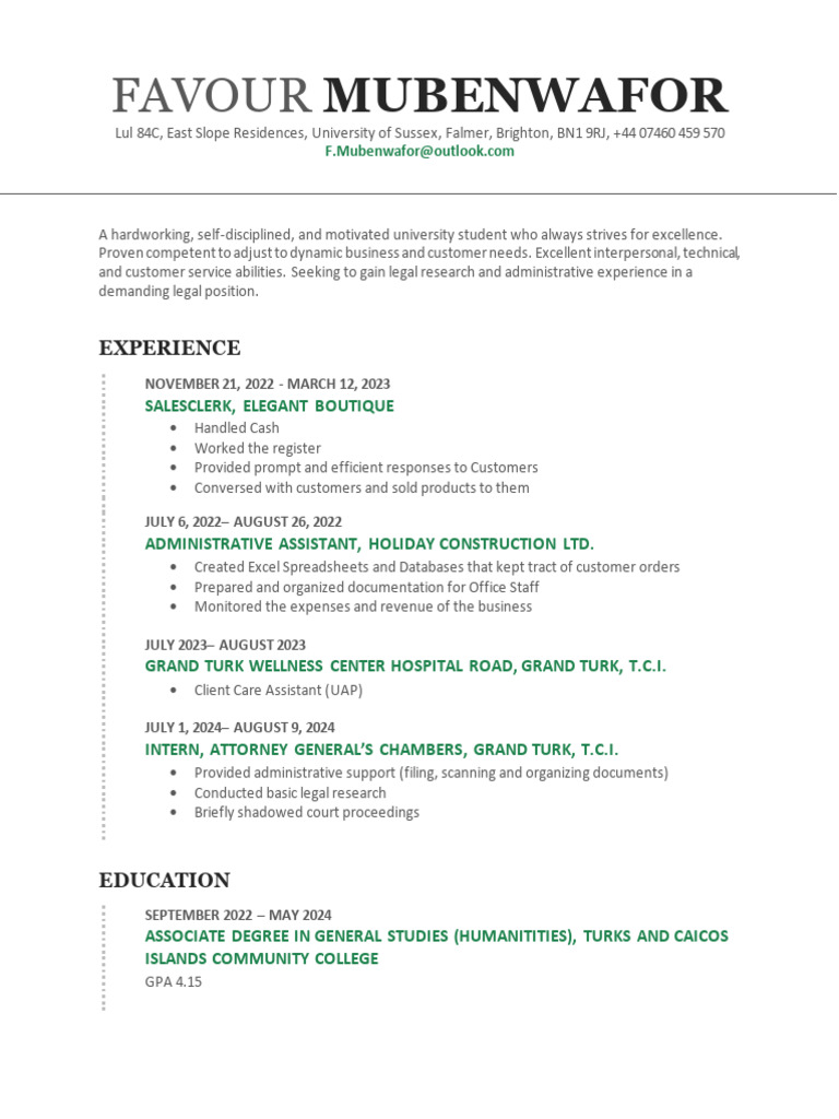 Favour CV | PDF | Computing