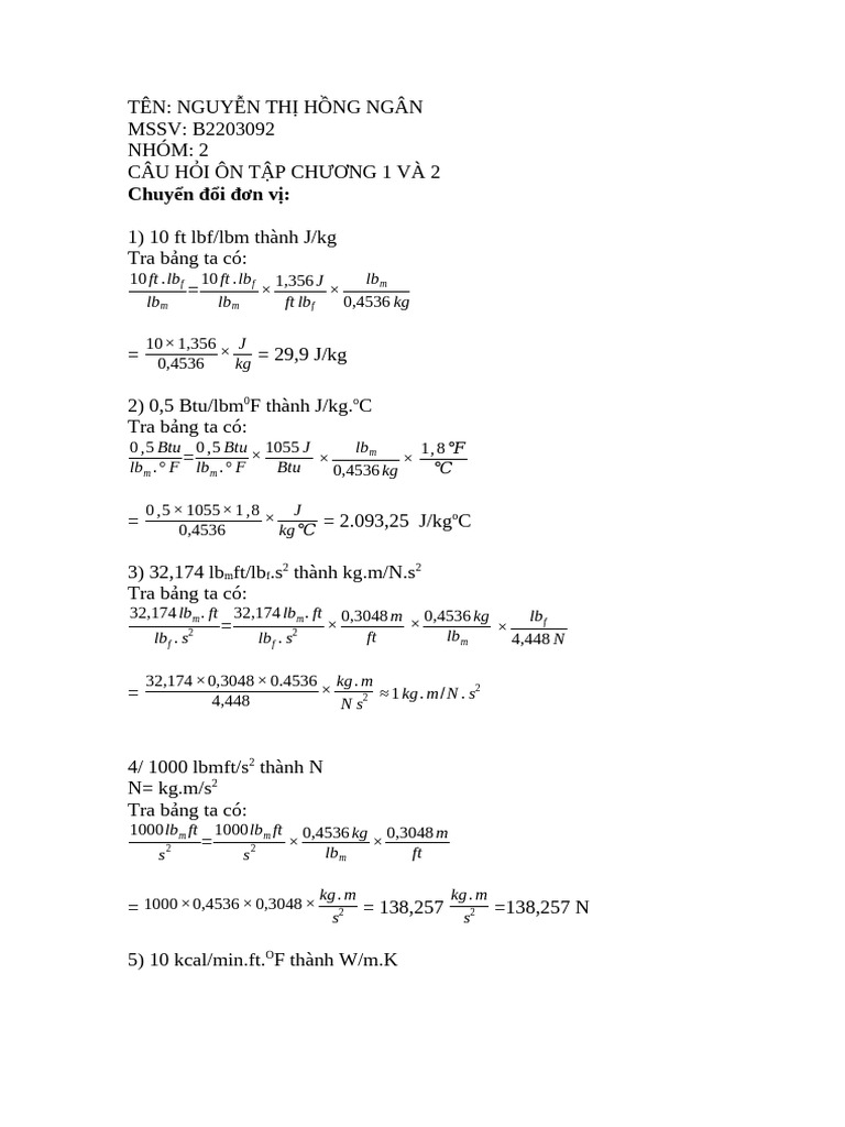 bài tập nkt 1 | PDF