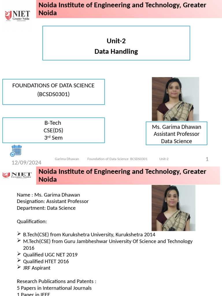 Unit-2 FODS | PDF | Level Of Measurement | Categorical Variable