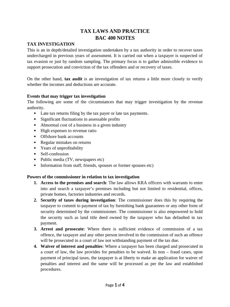 Bac 400 - Notes (Qualitative) | PDF | Taxes | Taxpayer