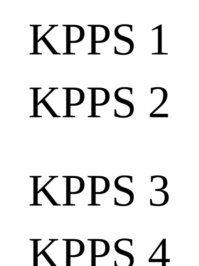 Tulisan KPPS | PDF