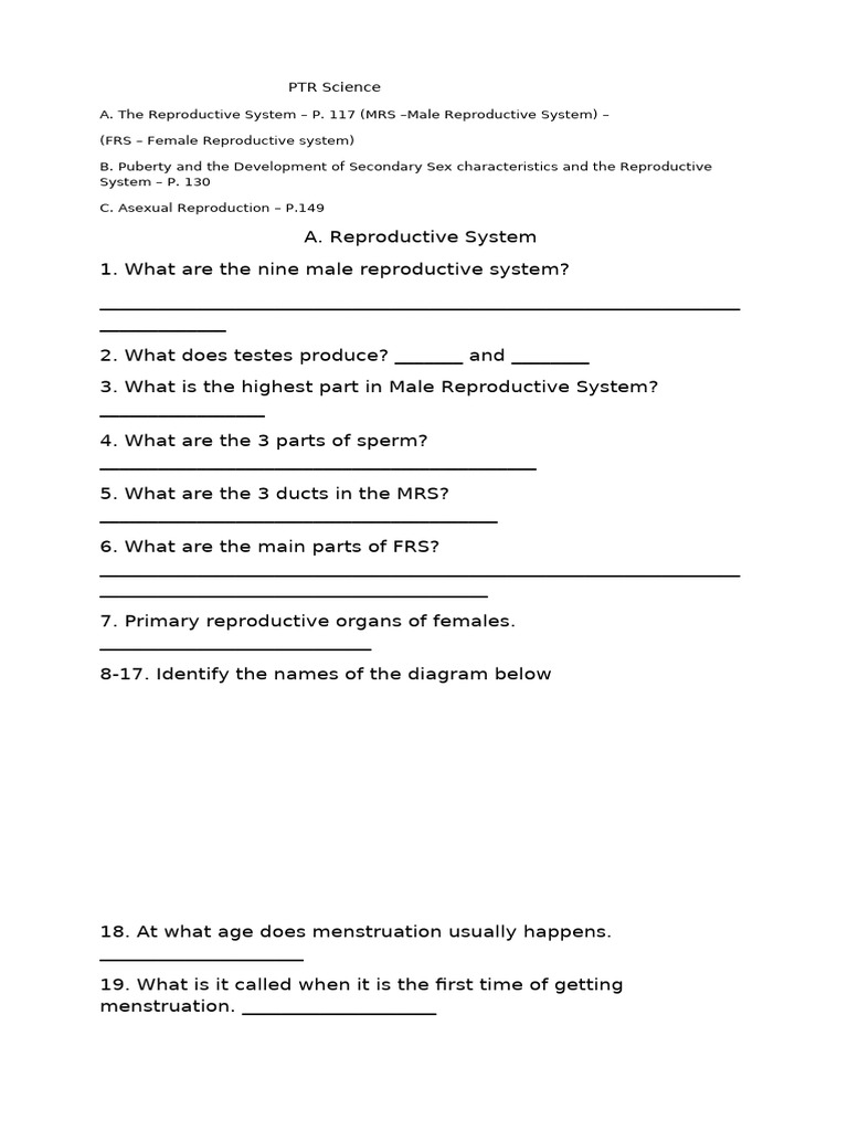 PTR Science | PDF | Menstrual Cycle | Reproductive System