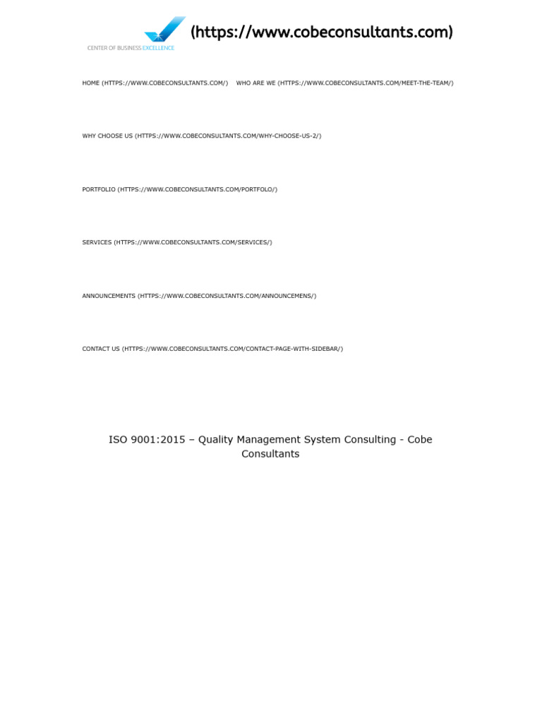 ISO 9001_2015 – Quality Management System Consulting _ Cobe Consultants ...