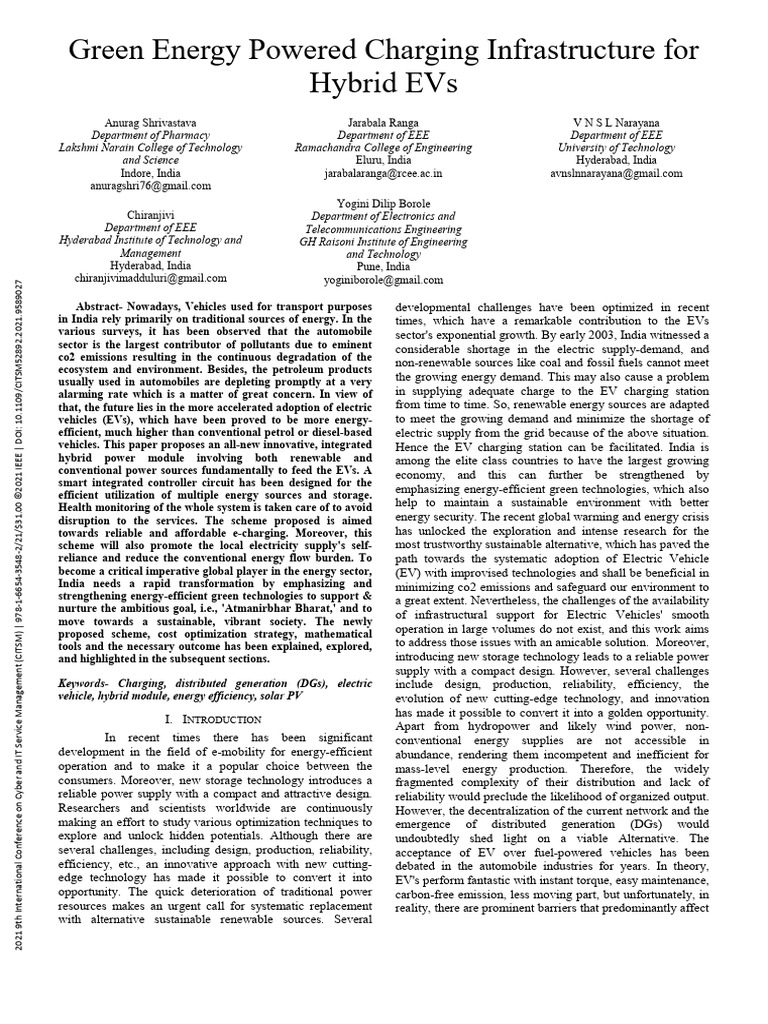 Green_Energy_Powered_Charging_Infrastructure_for_Hybrid_EVs | PDF ...