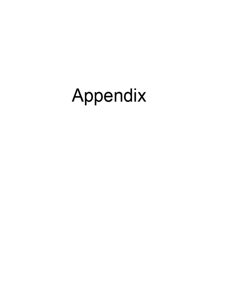 Extra Handout Appendix | PDF