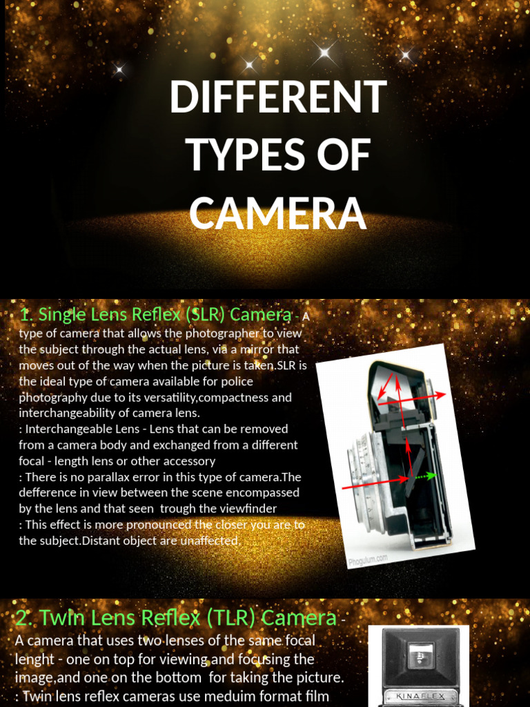 DIFFERENT TYPES OF CAMERA | PDF | Camera | Camera Lens