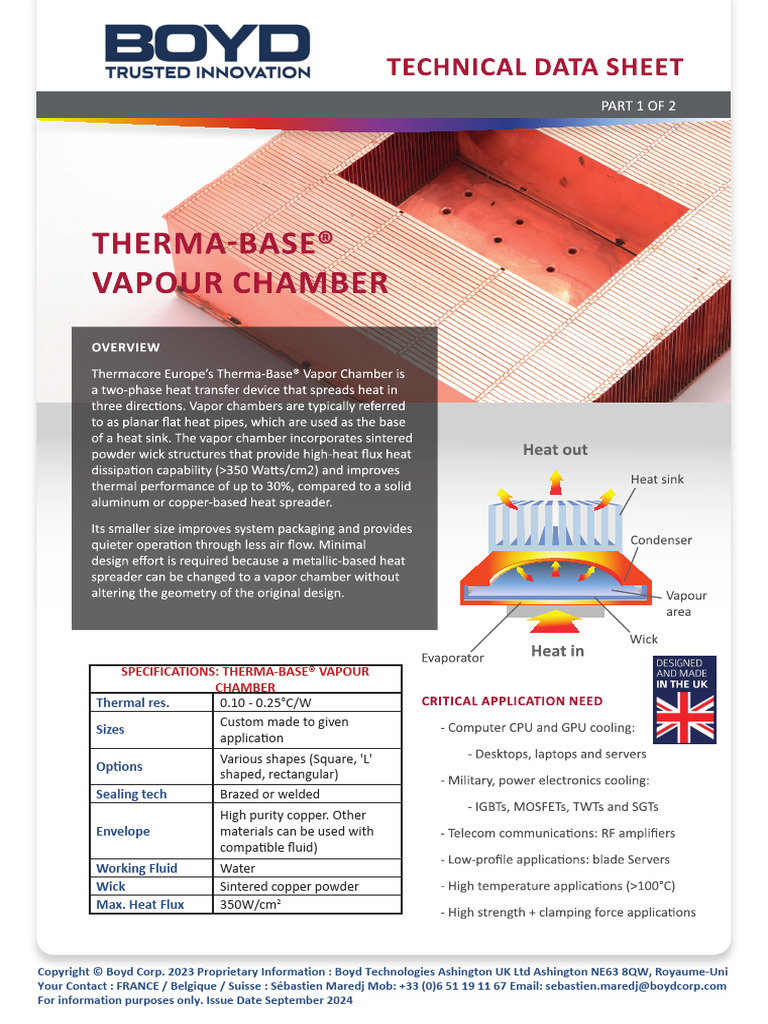 Boyd Thermabase Vapour Chamber Flyer SebM-pdfx | PDF | Materials ...