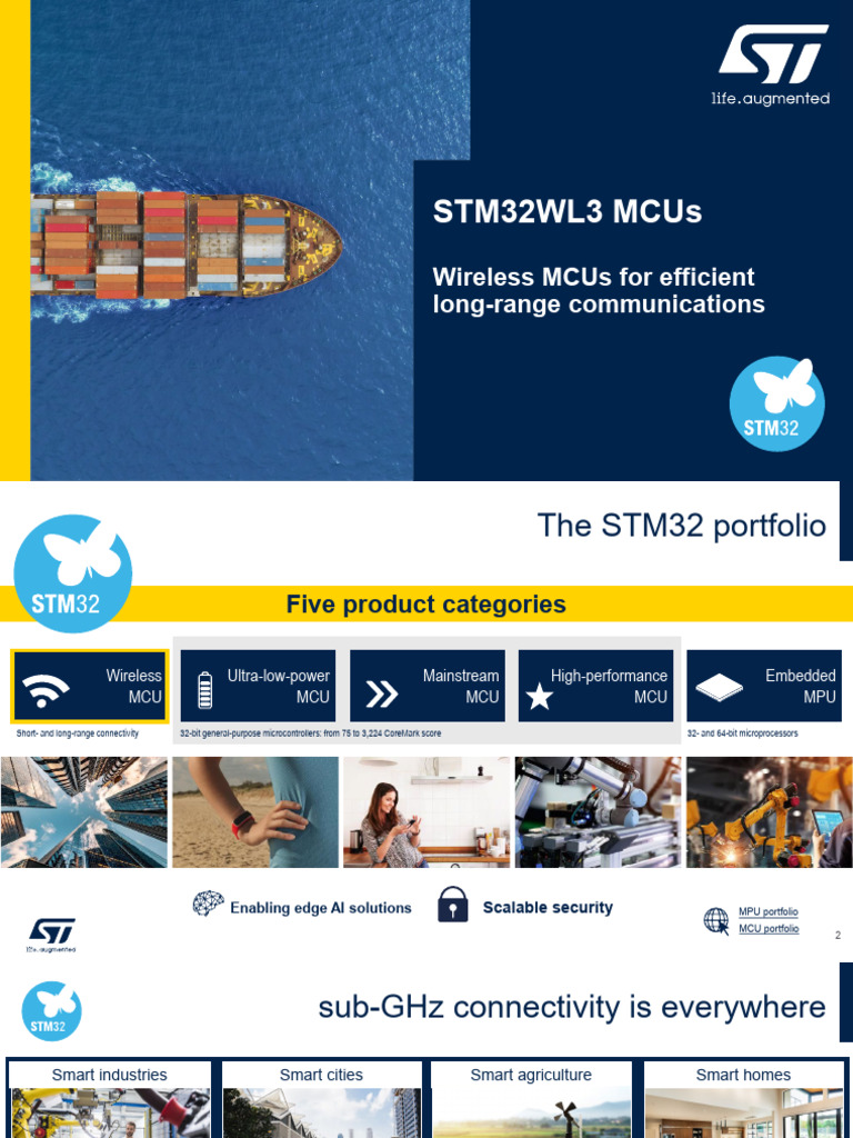 Microcontrollers Stm32wl3 Wireless Product Line Overview | PDF ...