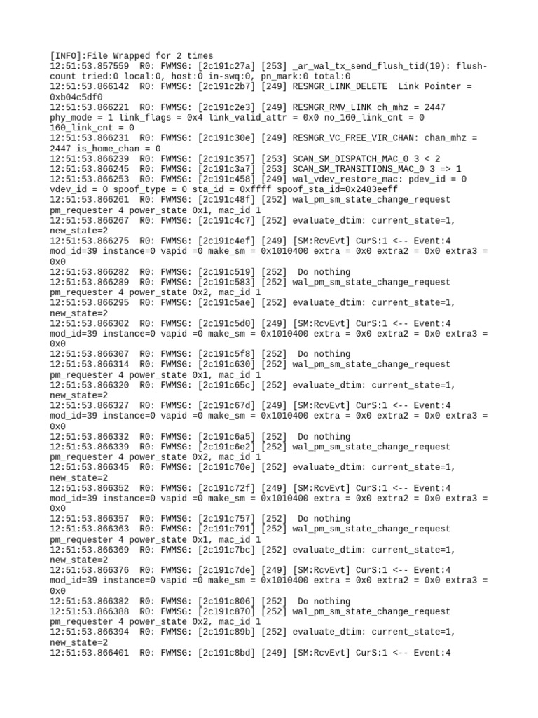 Cnss Fw Logs Current | PDF | Computer Architecture | Computer Engineering